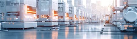 Automated Distribution Systems Drone Delivery System At Sunset In Urban Landscape Stock