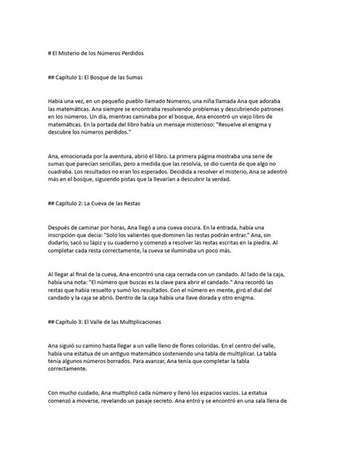 El Misterio De Los Números Perdidos Pdf