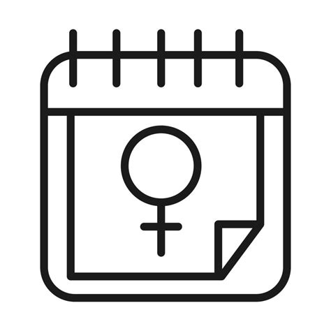 Feminism Movement Icon Calendar Gender Sign Female Rights Pictogram