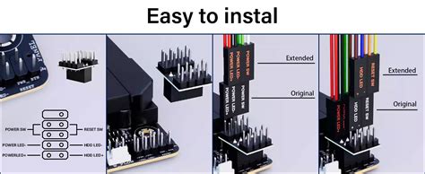 Amazon Com SinLoon External Power Button For Desktop PC Power Switch Push Button Manual