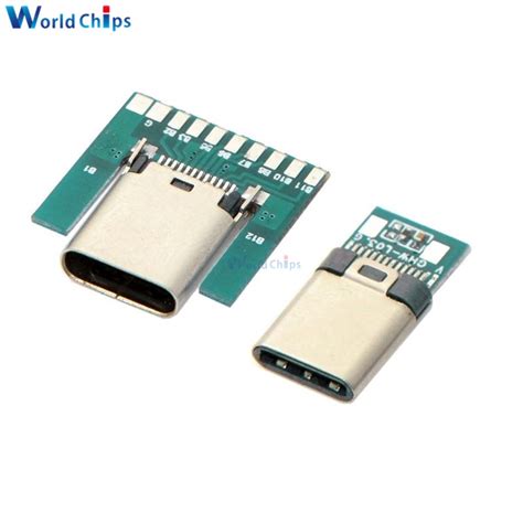 Usb C Type C Usb 31 Connector Board 24 Pins Male Female Socket Type C