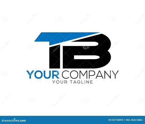 Trendy Letter Tb Logo Design Stock Vector Illustration Of Black