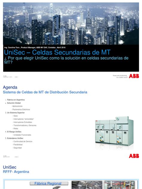 Celdas Unisec Abb Presentación Pdf Equipo Ingenieria Eléctrica