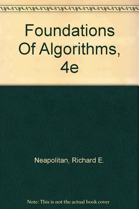 Foundations Of Algorithms 4e Neapolitan Richard E Books
