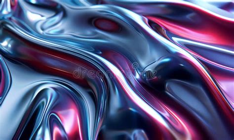 Abstract Blue And Pink Liquid Flowing Waves Background Stock Footage