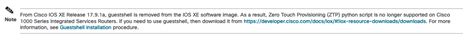 Solved Why Is Guestshell Removed From Ios Xe On Isr1100 Version 179