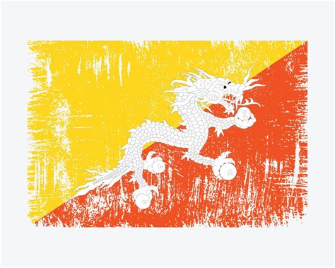 Bhutan Flag Vector 10831948 Vector Art At Vecteezy