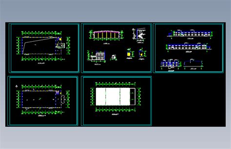 厂房建筑平面图 Autocad 2000 模型图纸下载 懒石网