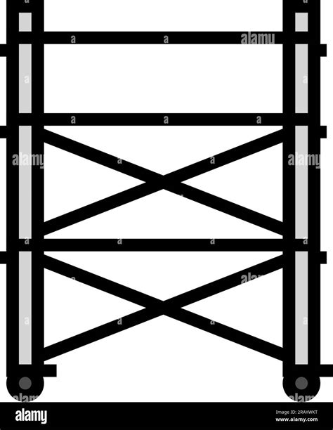 Scaffolding Civil Engineer Color Icon Vector Illustration Stock Vector