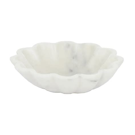 Flor Marble Bowl Medium White Stone Design And Co