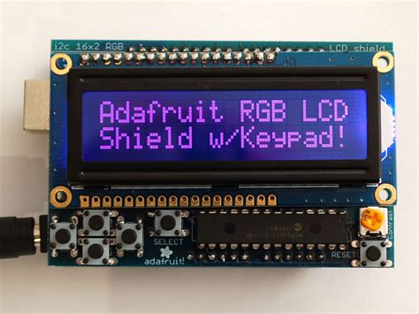 rgb lcd shield kit w 16x2 character display only 2 pins used