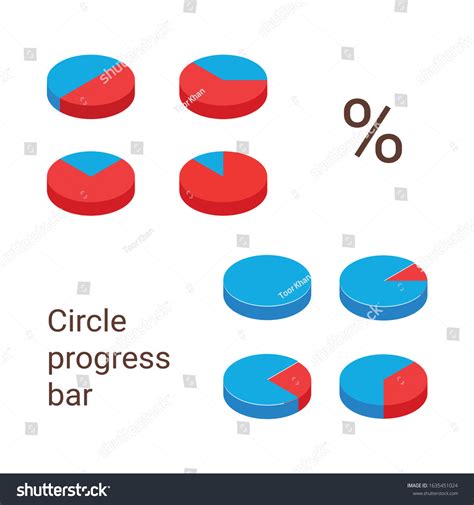 Progress Bar Indicators Set Round Progress Stock Vector Royalty Free 1635451024 Shutterstock