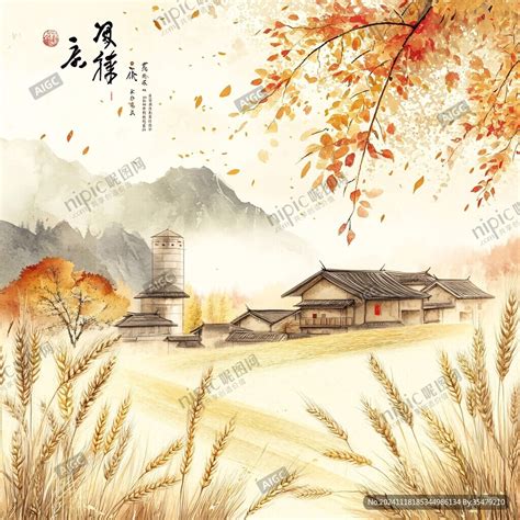 Ai创作图秋高气爽插画 扬谷丰收插画 24节气秋天插画 秋天文创插画 二十四节气秋季合集 立秋ui界面 24节气麦田稻田中秋 写意立秋插画 立秋手绘 秋景手绘插画 手绘立秋 古风秋天景色插画