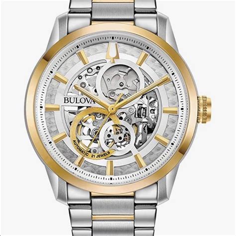 Bulova Classic Sutton Two Tone Silver White Dial Watch White Dial
