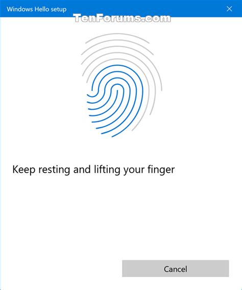 Add Or Remove Fingerprint For Account In Windows 10 Tutorials
