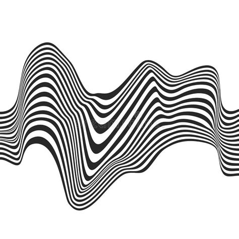 Op Art Illusion With Black Lines Stock Vector Illustration Of Illusion Minimal 254100353