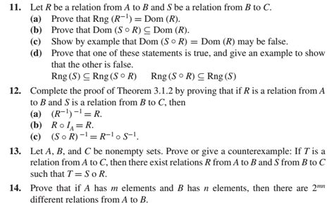Let R Be A Relation From A To B And S Be A Chegg Com