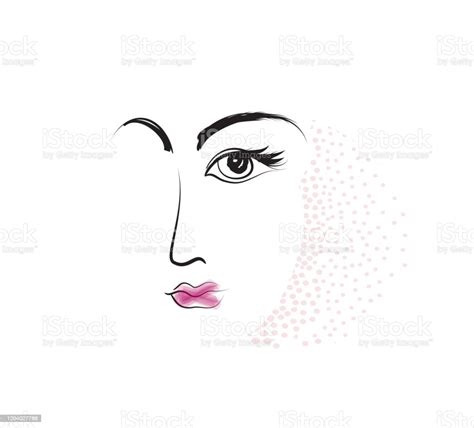 추상적 인 여성의 얼굴입니다 최소한의 아트 스타일 그리기 아바타입니다 현대 라인 아트 소녀 초상화입니다 여성 얼굴 추상적 인 세련 된 손으로 그린 디자인 요소 그래픽