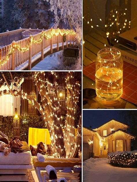 Battery Powered Led Copper Wire String Lights Waterproof Copper Line Lights Lamp String Shein Uk