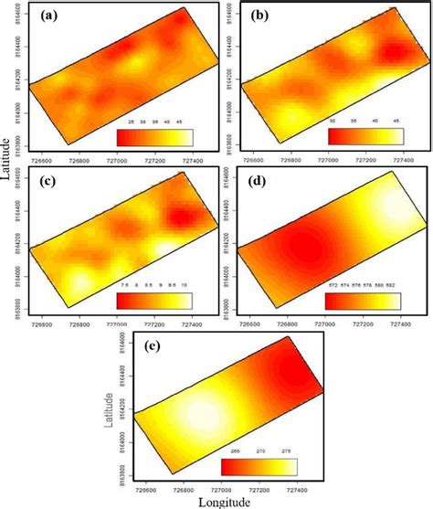 Digital Models Obtained By Kriging Analysis Showing Attributes In Soil