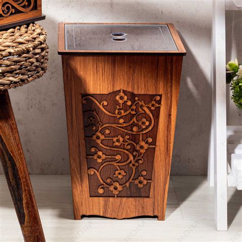 طرح لیزر سطل زباله مدل ماهک دانلود طرح