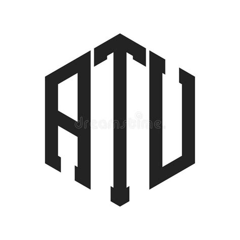 Atu Logo Design Initial Letter Atu Monogram Logo Using Hexagon Shape