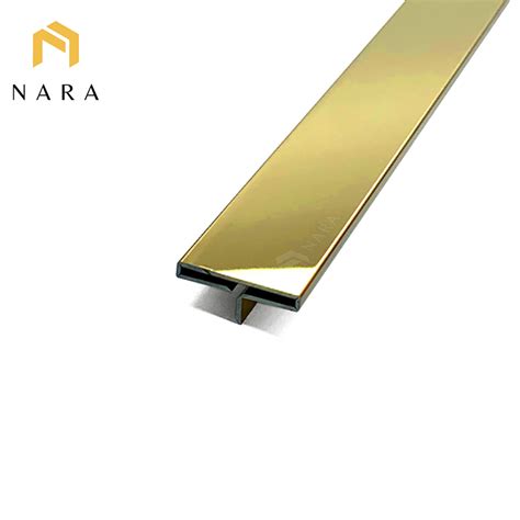คิ้วสแตนเลสตัวที 20 มม สีทอง Nara Stainless สแตนเลสสีทอง คิ้วสแตนเลสตกแต่ง สแตนเลสสี