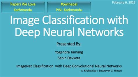 Image Classification With Deep Neural Networks Pptx