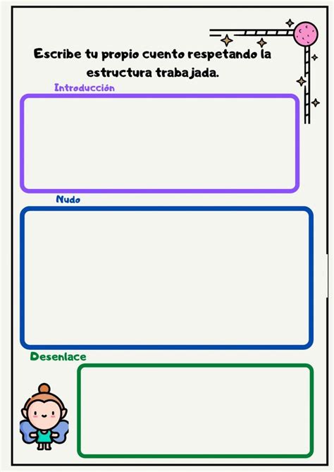 Estructura Del Cuento Worksheet Lettering