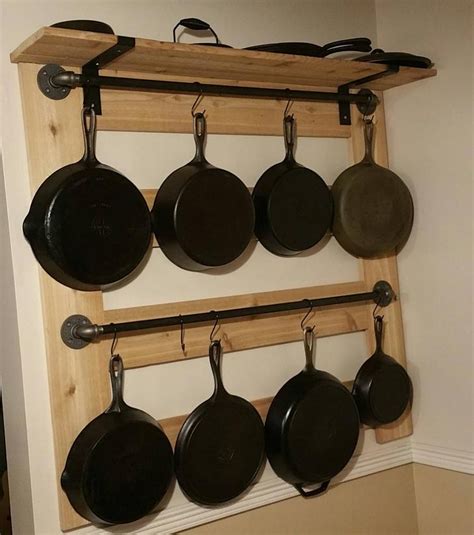 Diy Cast Iron Pan Rack Artofit