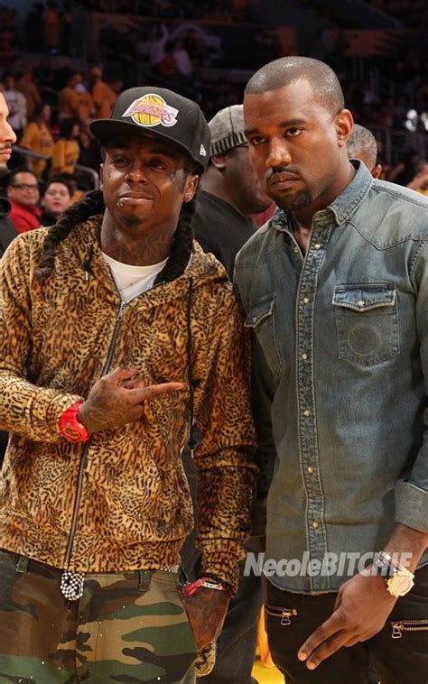 Event Snaps Lil Wayne His Girlfriend And Kanye Hit Up The Lakers Game