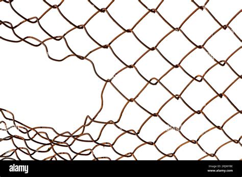 The Texture Of The Metal Mesh Torn Destroyed Broken Metal Mesh On A