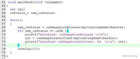 free rtos中semaphore（计数信号量）的使用介绍 ossemaphorenew csdn博客