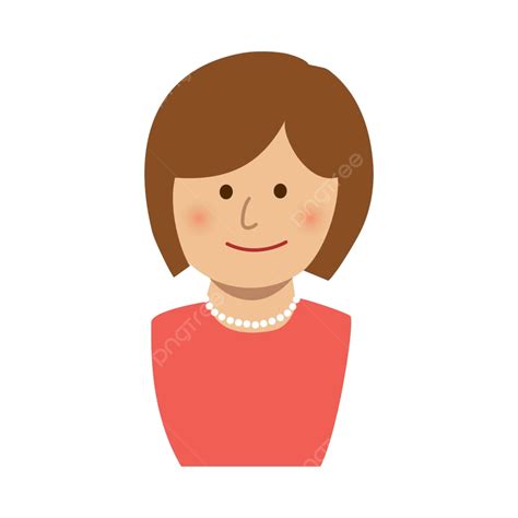 Asian Woman Upper Body Illustration Character Object Cartoon Vector Character Object Cartoon