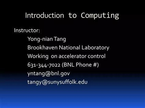 Ppt Introduction To Computing Powerpoint Presentation Free Download Id2188965