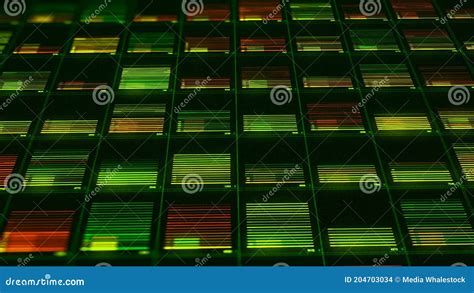 Moving Bars Of Colorful Audio Equalizer Seamless Loop Animation Complex System Of An Abstract