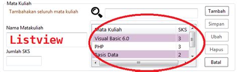 membuat listview berwarna pada visual basic sandi fadilah