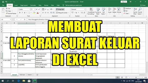 Cara Membuat Surat Di Excel Koleksi Gambar