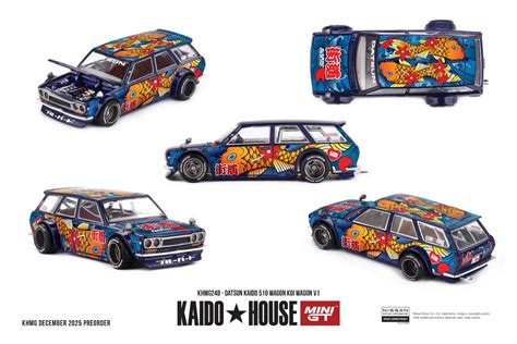 Kaido House X Mini Gt 1 64 Diecast Model Car Datsun Kaido 510 Wagon