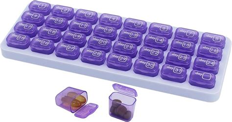 Monthly Pill Organizer Large Travel Pill Box 31 Day Daily