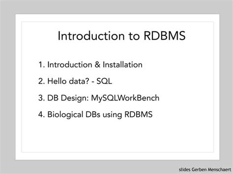 Mysql Introduction Ppt