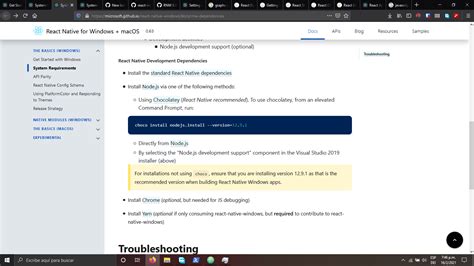 System Requirements Page V 063 Shows A Nodejs Version That Is Not Supported · Issue 7145