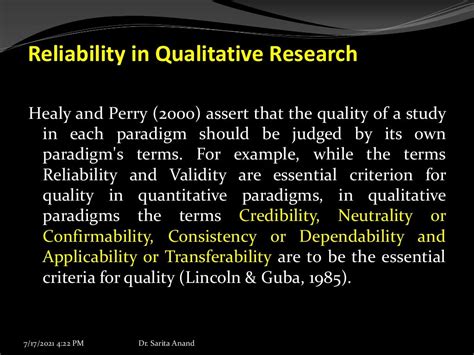 Tools In Qualitative Research Validity And Reliability