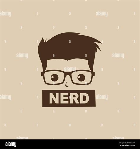 Nerd Geek Guy Cartoon Character Sign Logo Vector Art Stock Vector Image Art Alamy