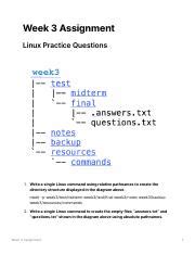 Week Assignment Pdf Week Assignment Linux Practice Questions Write A Single Linux Command