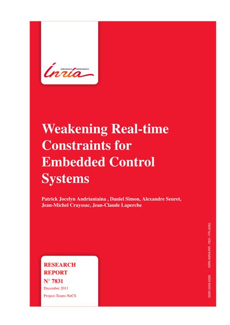 pdf weakening real time constraints for embedded control systems