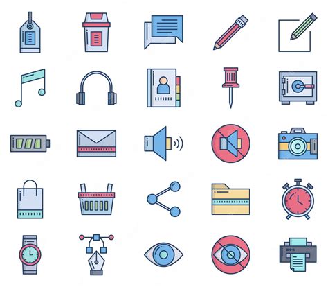 Premium Vector User Interface Basic Ui Icon Set Web Icon