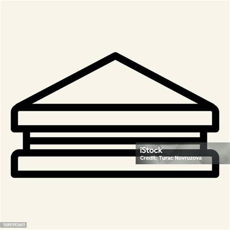 샌드위치 라인 아이콘입니다 얇게 썬 빵 벡터 그림은 흰색으로 분리되어 있습니다 햄버거 개요 스타일 및 앱을 위해 디자인되었습니다 Eps 10 컴퓨터 그래픽에 대한 스톡 벡터