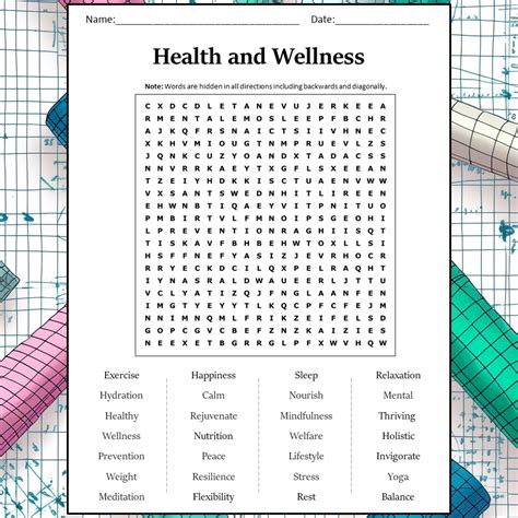 Printable Health And Wellness Worksheets A Guide To Achieving Balance