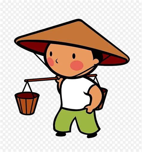 卡通可爱挑扁担的小孩png图片素材下载图片编号7798232 Png素材网